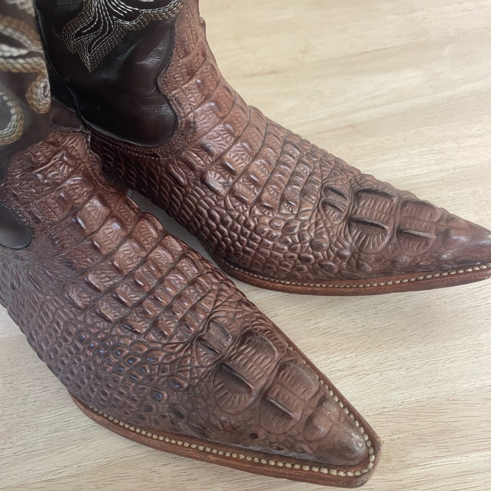 Alligator Cowboy Boots Rogers Boots. Crocodile/Alliga… - Gem